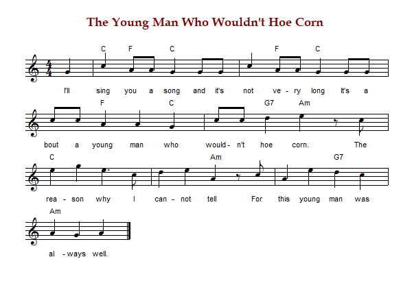 The Young Man Who Wouldn't Hoe Corn